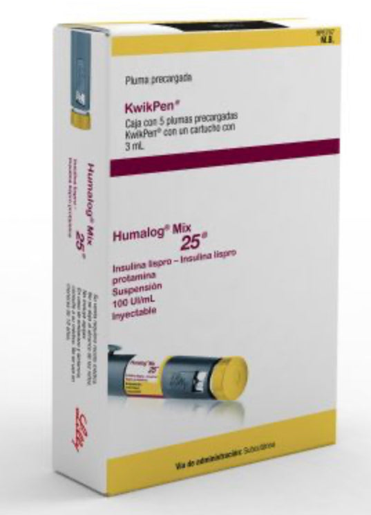 Humalog Mix 25 Kuikpen, caja con 5 plumas. – Vitialife