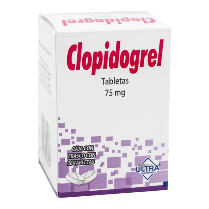 Clopidogrel 75 mg, oral, 28 tabletas. – Vitialife